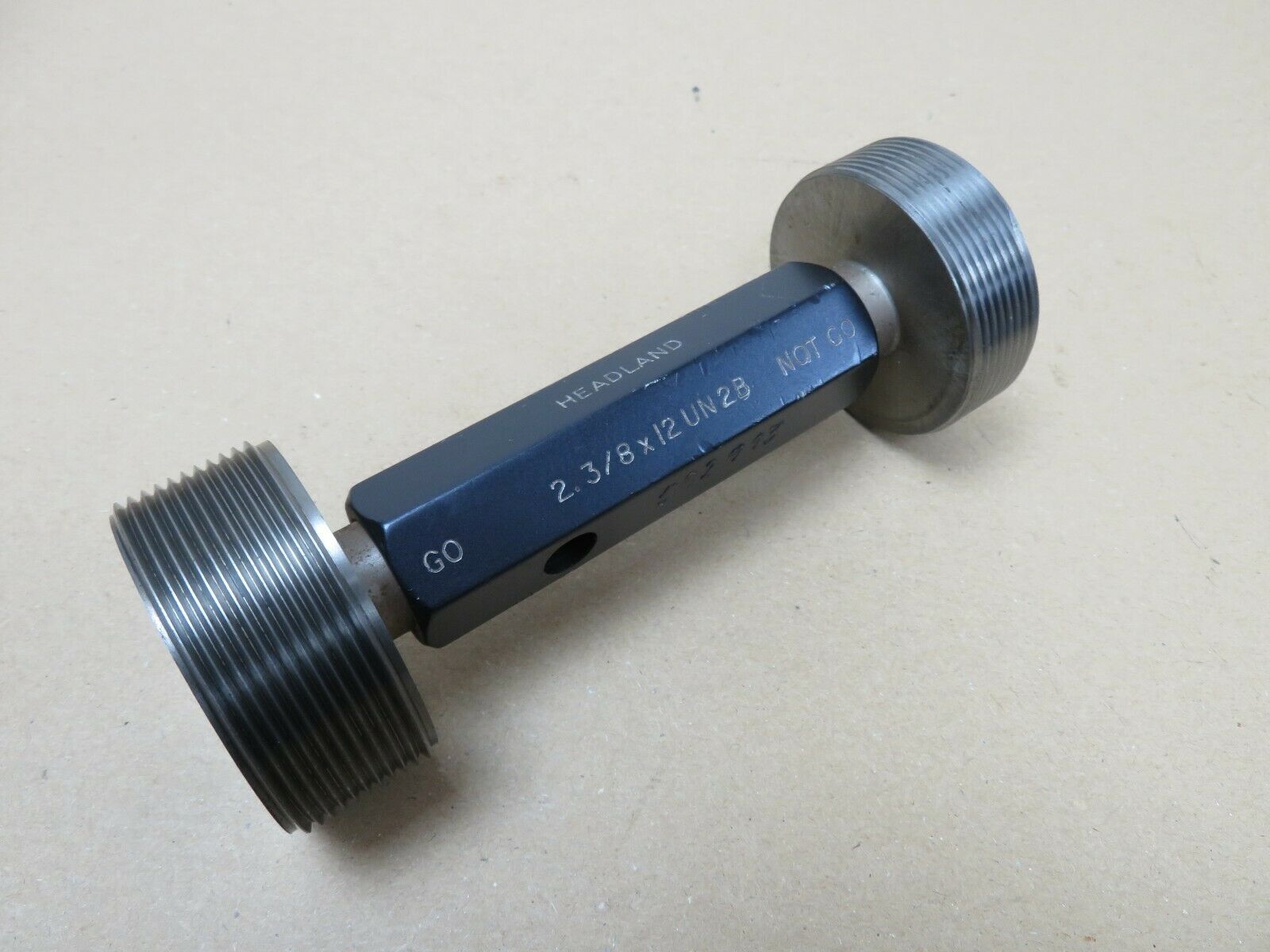 Headland 2 3/8″ x 12 UN 2B GO NOGO Screw Thread Plug Gauge ME3411 ...